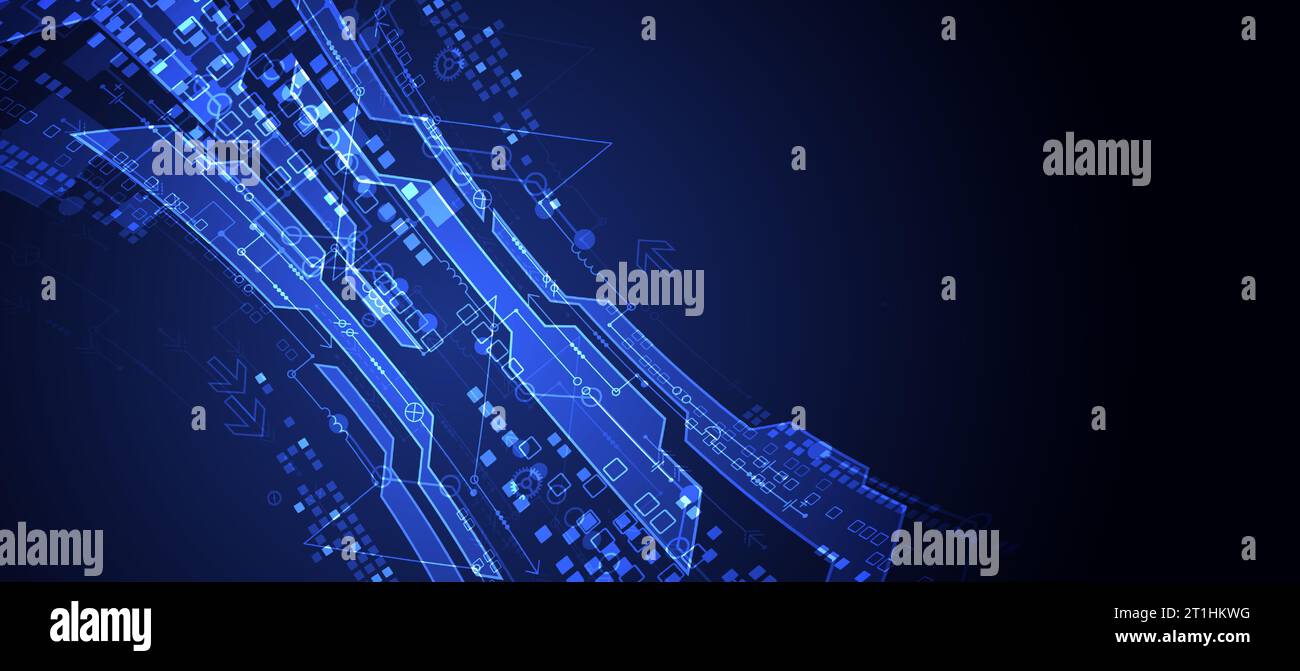 Vector illustration, Hi-tech digital technology and engineering background Stock Vector Image ...