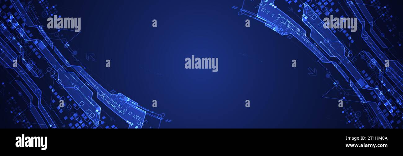 Vector illustration, Hi-tech digital technology and engineering background Stock Vector Image ...