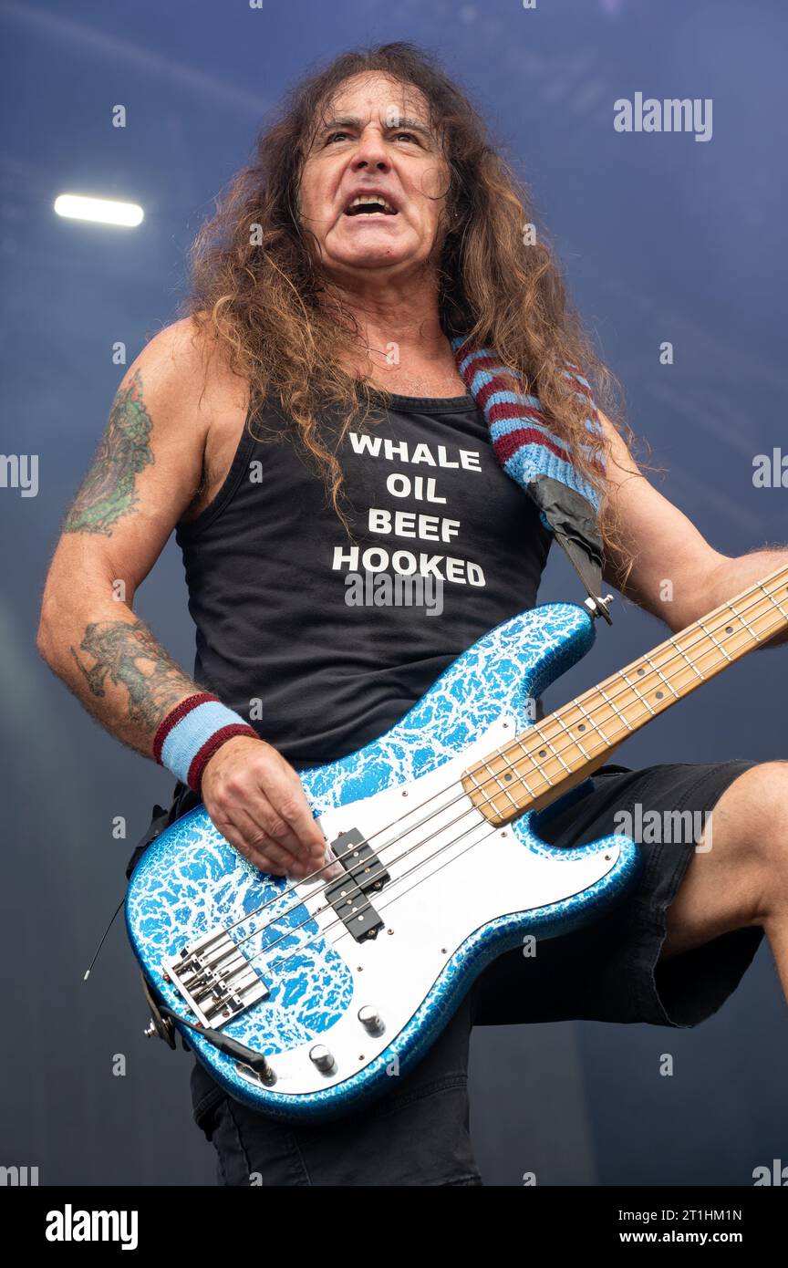 June 16, 2023: Steve Harris of Iron Maiden performs with British Lion ...
