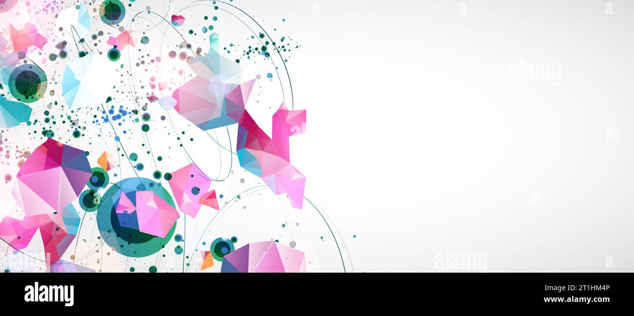 Template for science and technology presentation. Plexus style ...