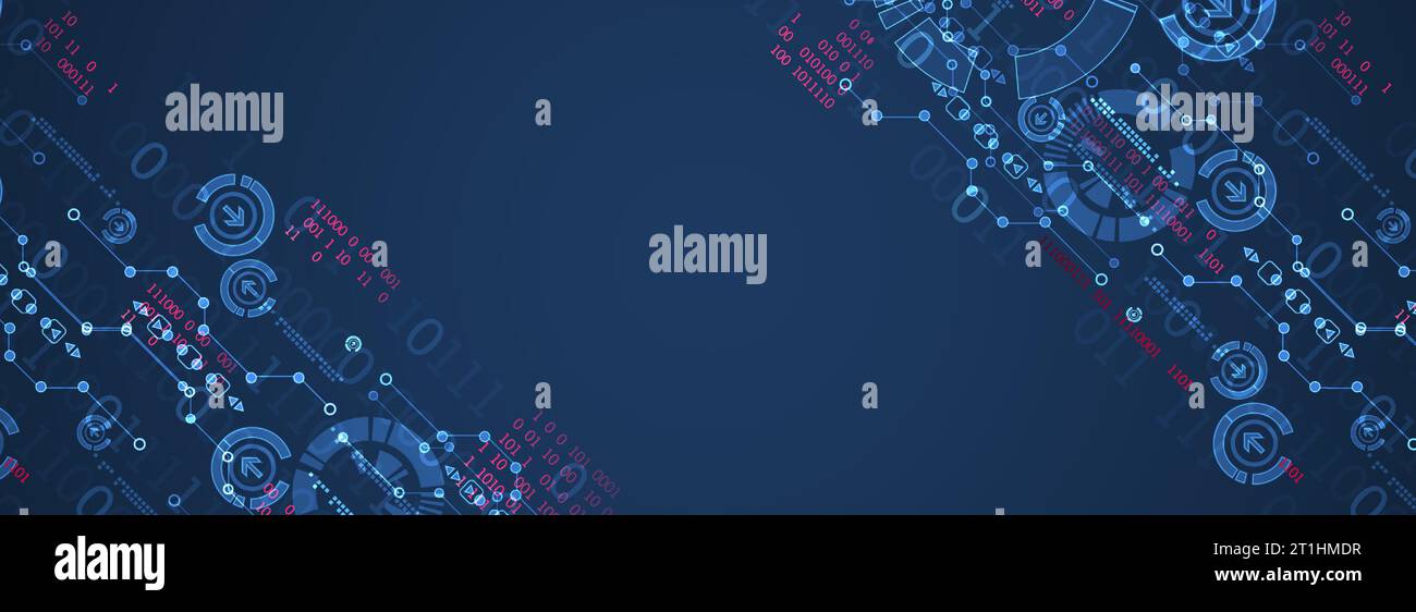 Abstract technology concept. Circuit board, high computer color ...