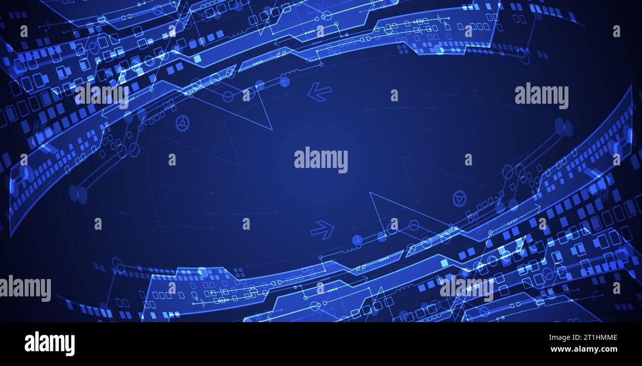 Vector illustration, Hi-tech digital technology and engineering ...