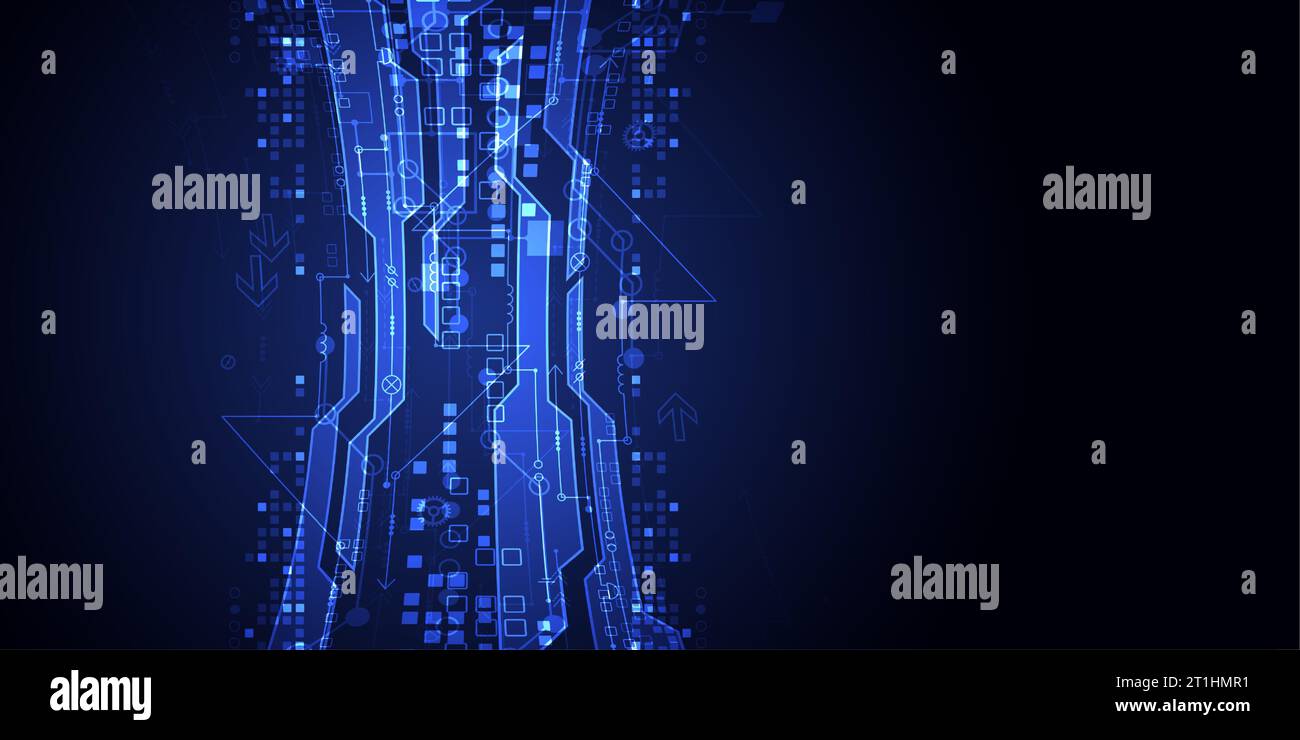 Vector illustration, Hi-tech digital technology and engineering background Stock Vector Image ...