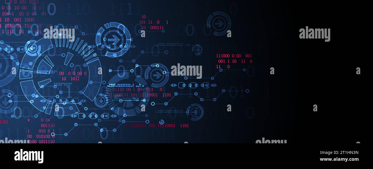 Abstract technology concept. Circuit board, high computer color ...