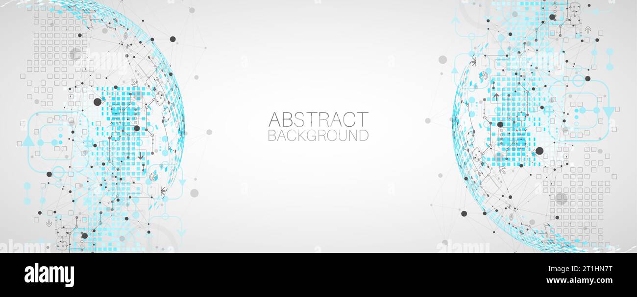 Vector illustration, Hi-tech digital technology and engineering theme. Abstract background ...