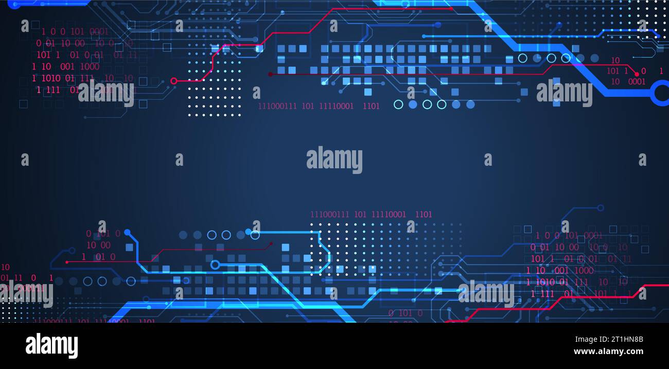 Abstract technology concept. Circuit board, high computer color ...