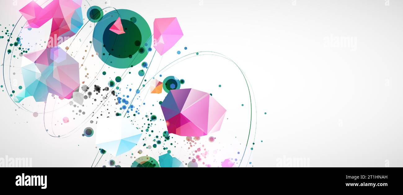 Template for science and technology presentation. Plexus style ...