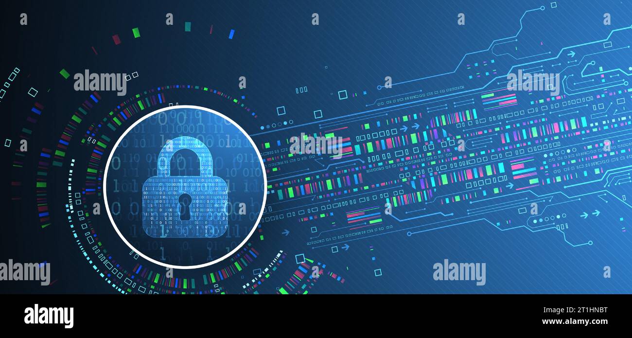Protection background. Technology security, encode and decrypt Stock Vector Image & Art - Alamy