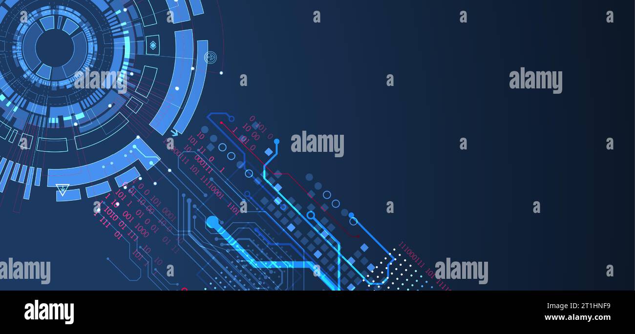 Abstract technology concept. Circuit board, high computer color ...
