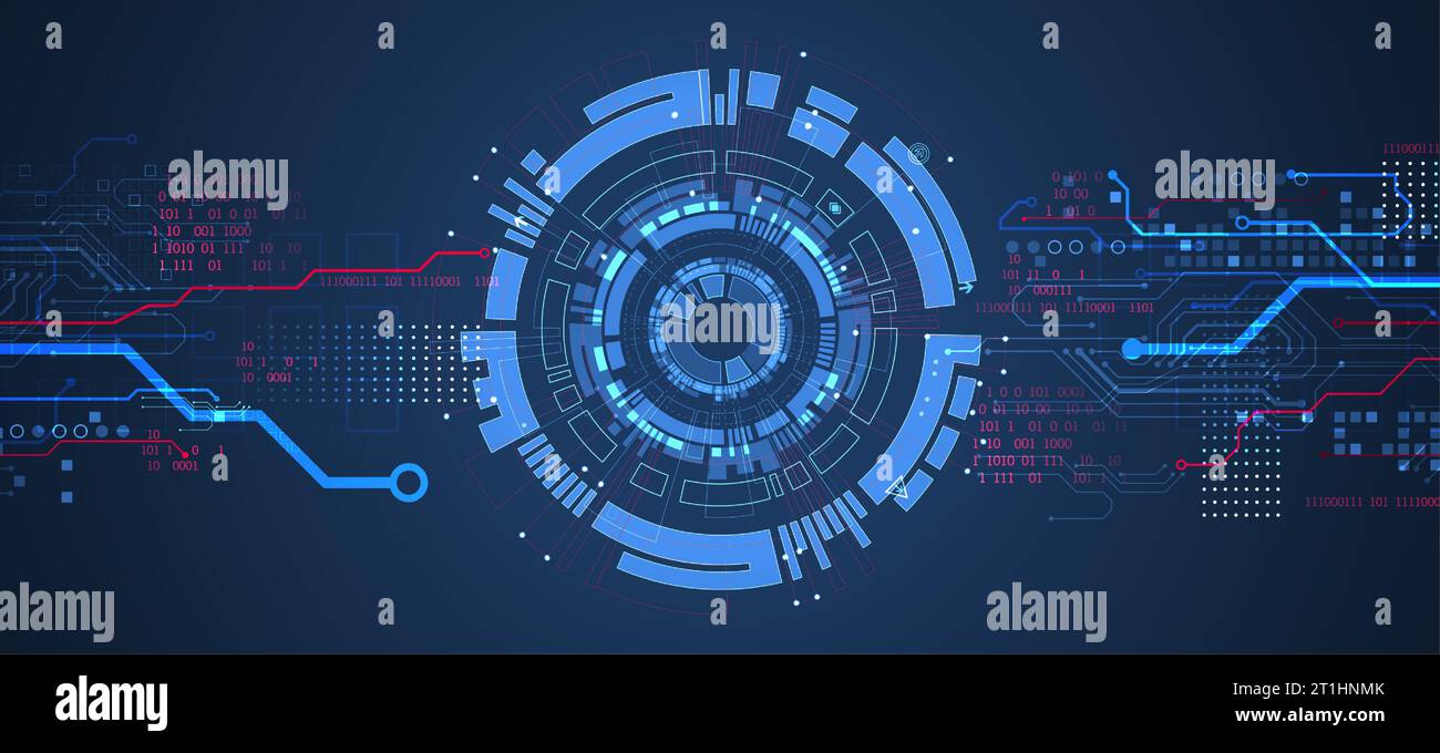 Abstract technology concept. Circuit board, high computer color ...