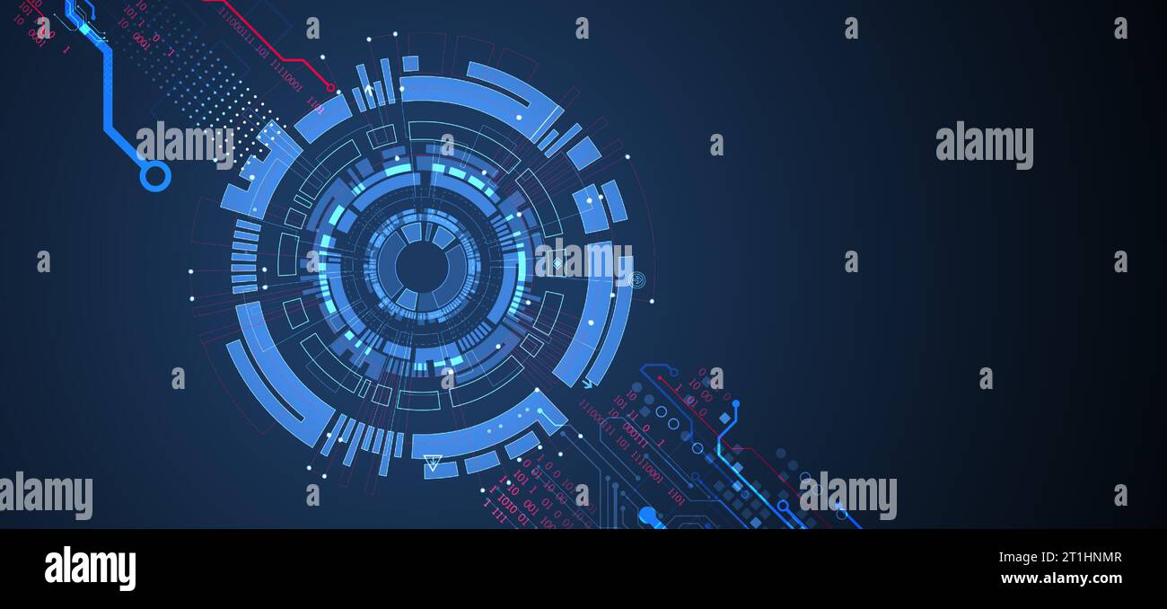 Abstract technology concept. Circuit board, high computer color ...