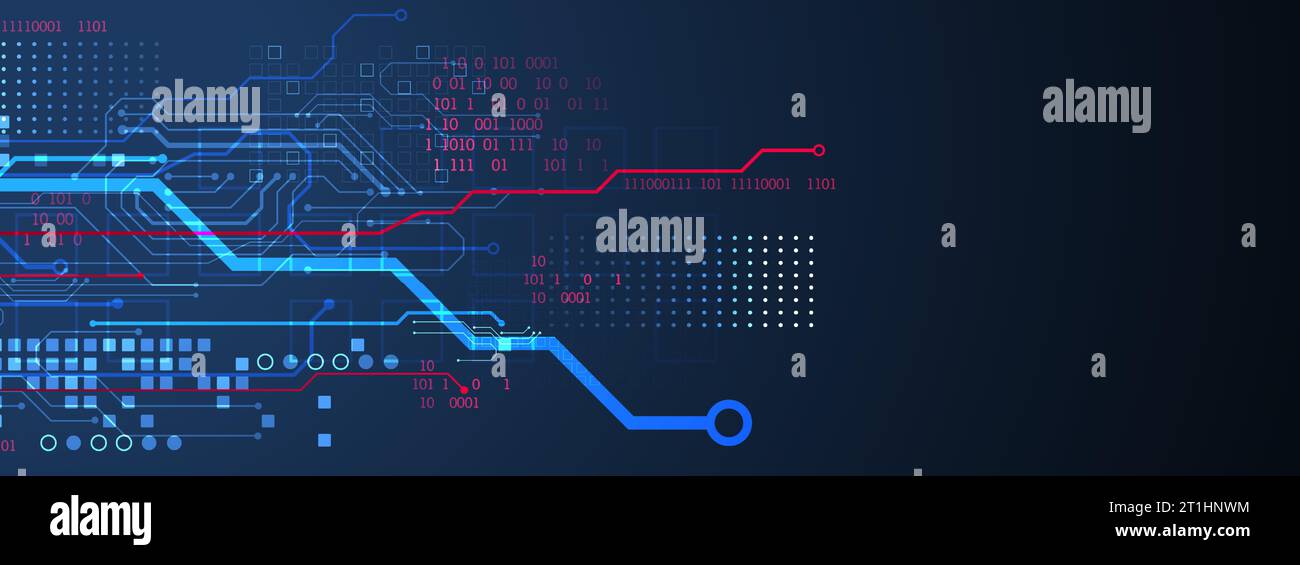 Abstract technology concept. Circuit board, high computer color ...