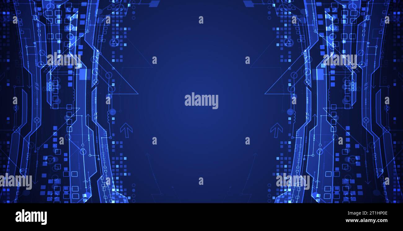 Vector illustration, Hi-tech digital technology and engineering background Stock Vector Image ...