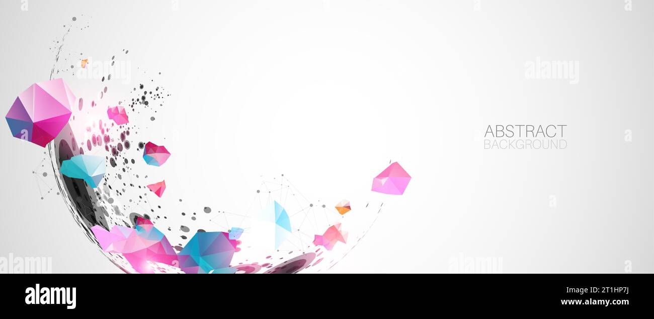 Abstract background made with half spheres and plexus effect Stock ...