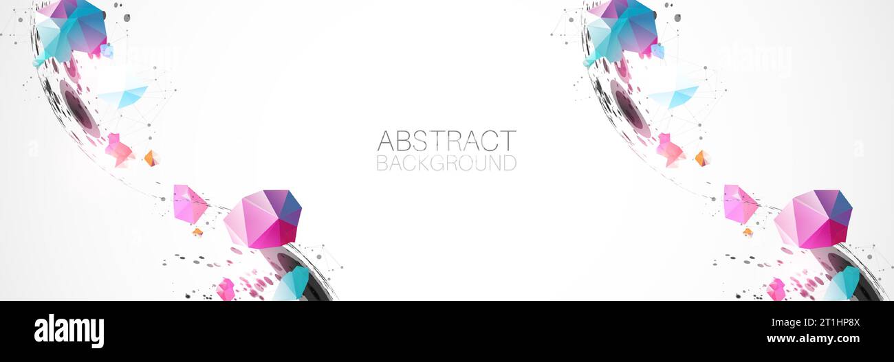 Abstract background made with half spheres and plexus effect Stock ...