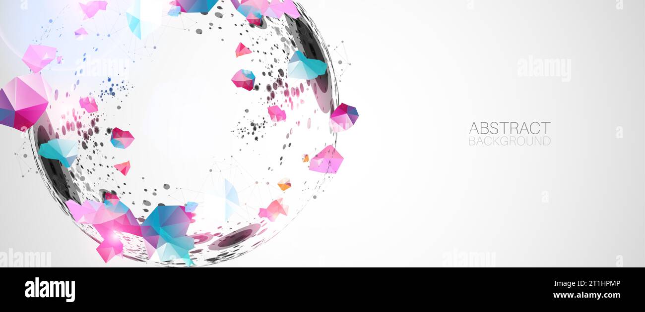 Abstract background made with half spheres and plexus effect Stock ...