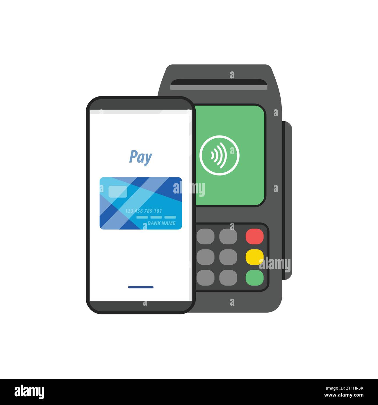Contactless payment with smartphone and credit card Stock Vector Image & Art - Alamy