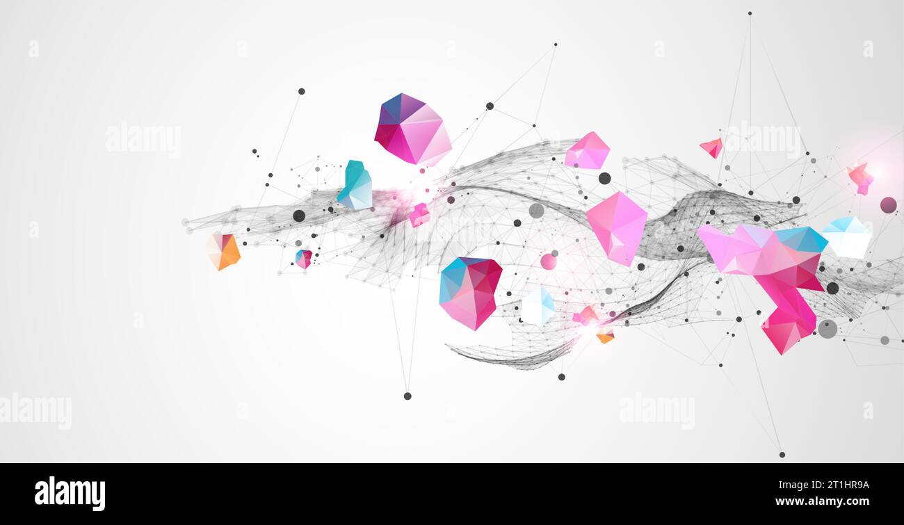 Abstract plexus geometry data background Stock Vector Images - Alamy
