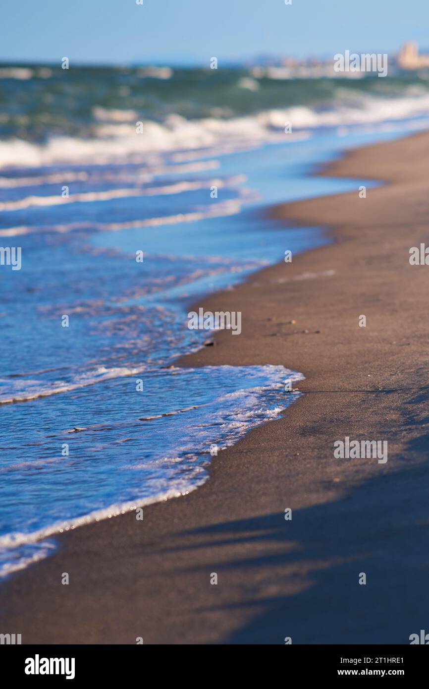wave cost line calm seashore Stock Photo - Alamy