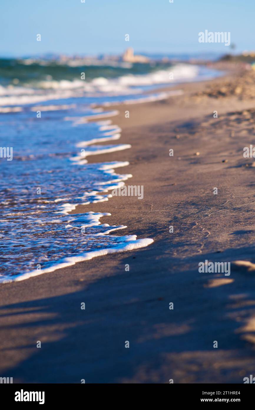 wave cost line calm seashore Stock Photo - Alamy