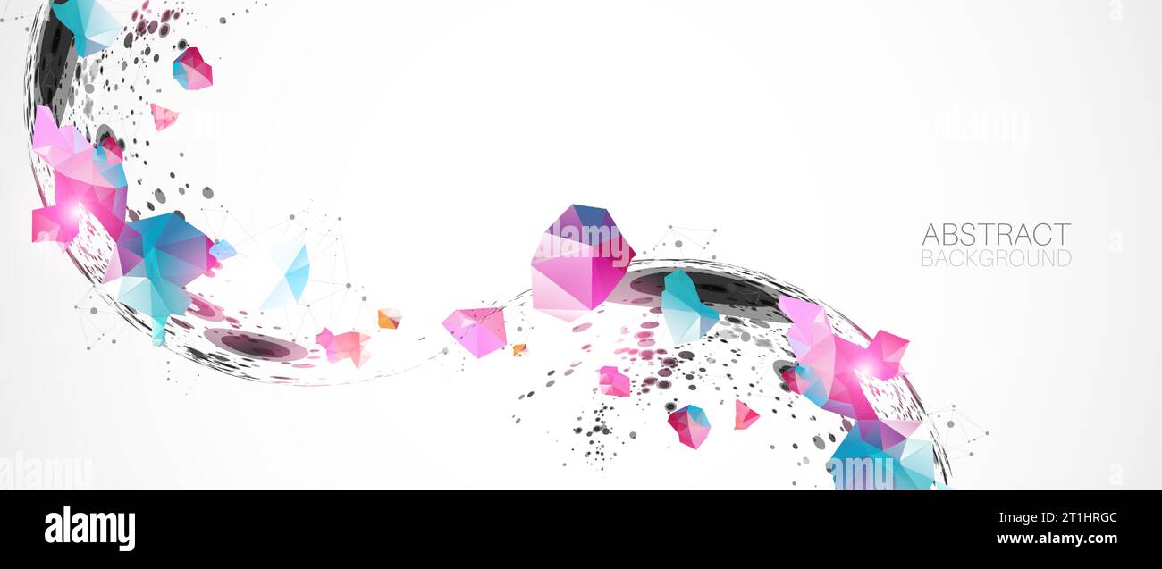 Abstract background made with half spheres and plexus effect Stock ...