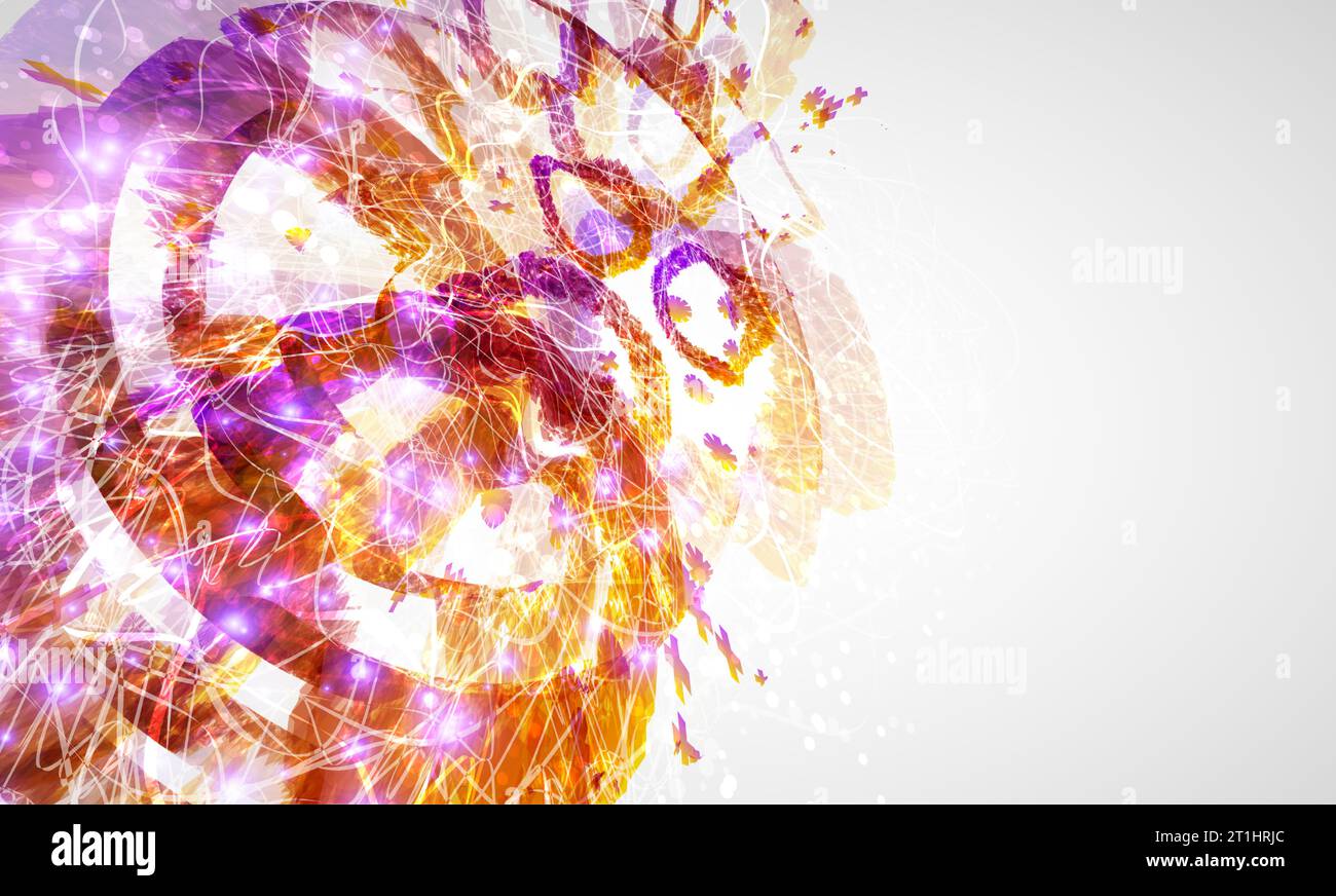 Abstract background with chaotic shapes. Vector illustration Stock ...