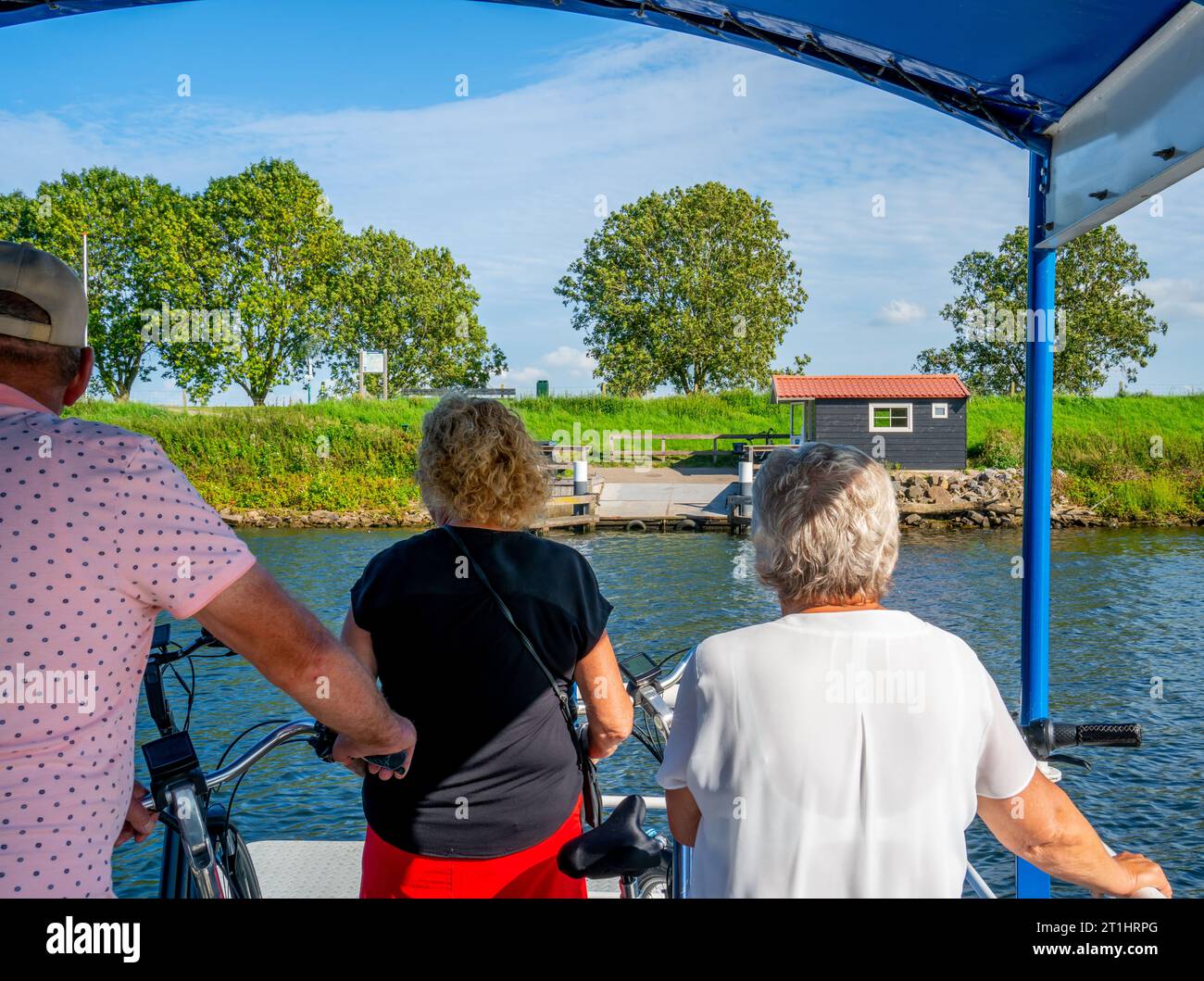 Ferry people crossing river hi-res stock photography and images - Alamy