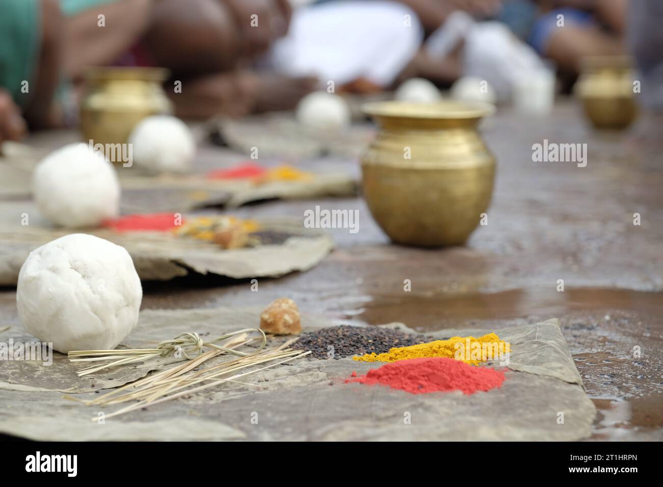 Vibrant colours whirled in air at Varanasi, Mathura, India. Holi is an ...