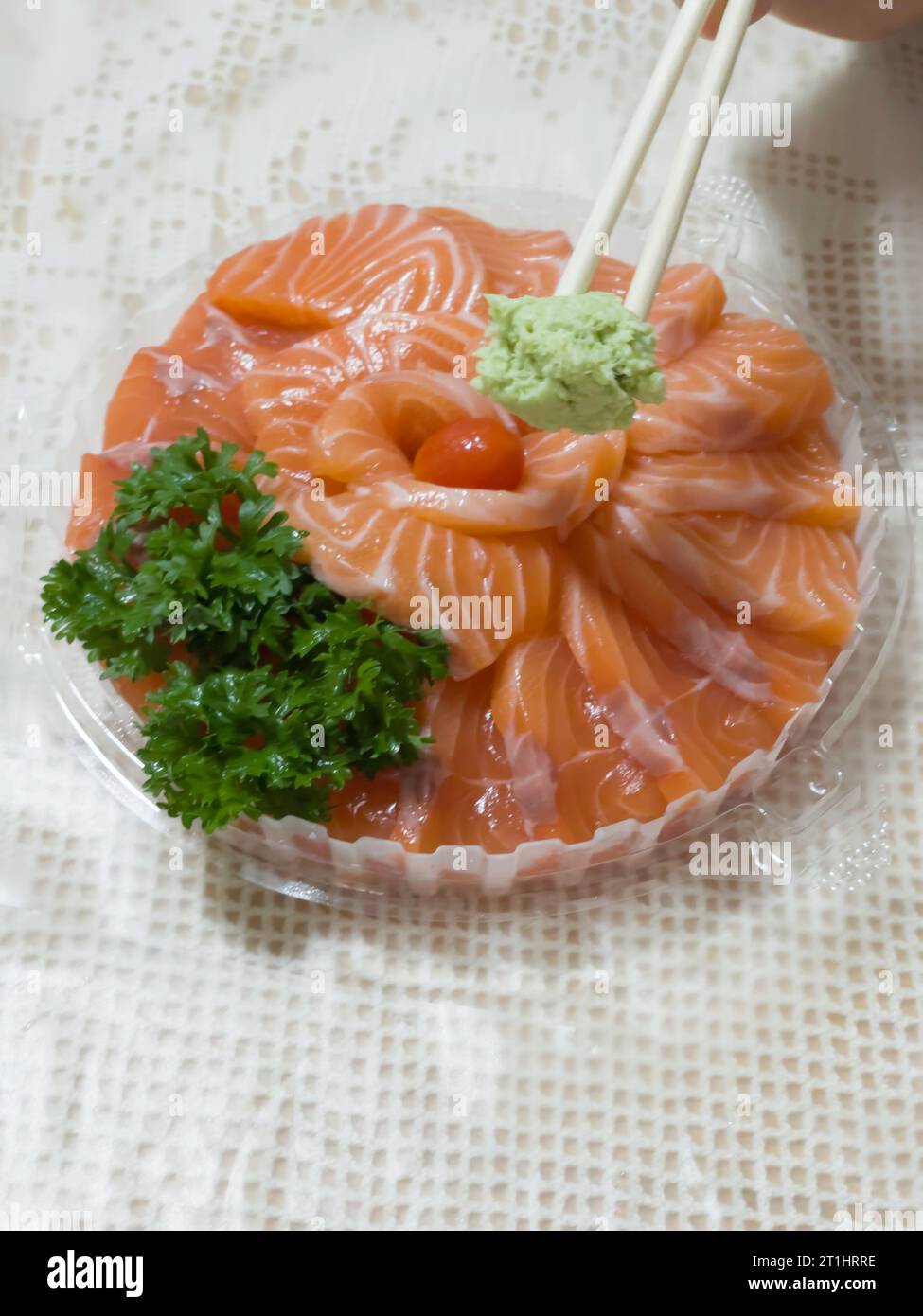 Fresh salmon sasimi set hi-res stock photography and images - Alamy