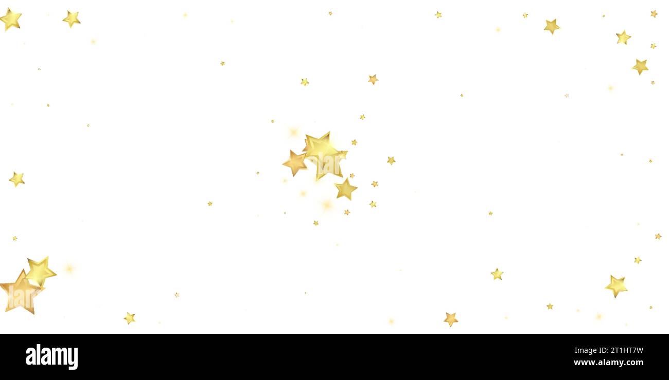 Magic stars vector overlay. Gold stars scattered around randomly ...