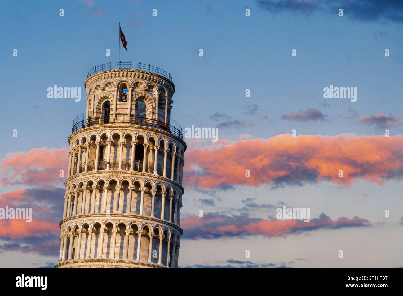 The Leaning Tower of Pisa, the heart of the Square of Miracles, italy ...