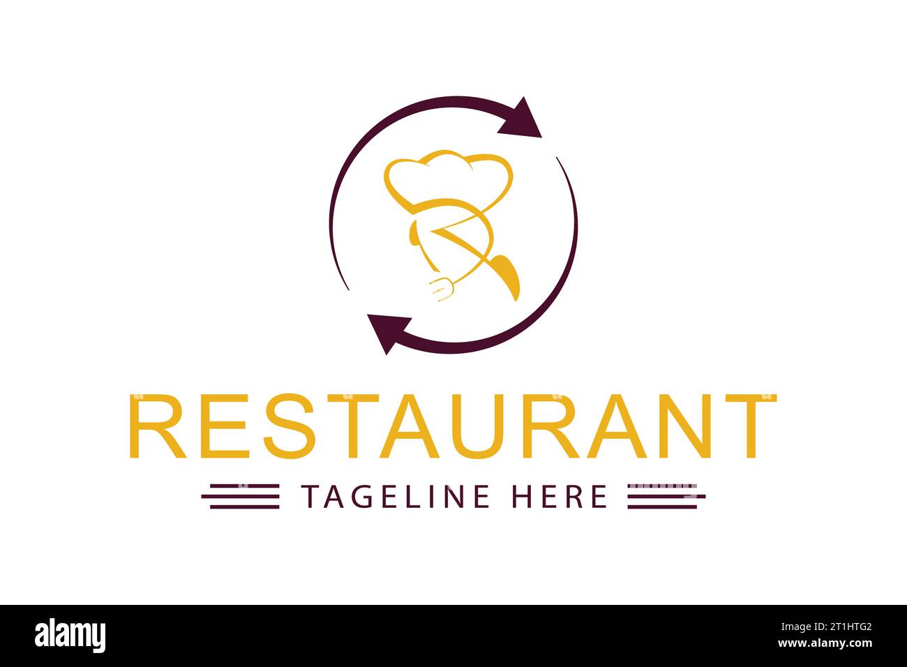 Letter R logo with chef hat. suitable for restaurant logos, chefs, food ...