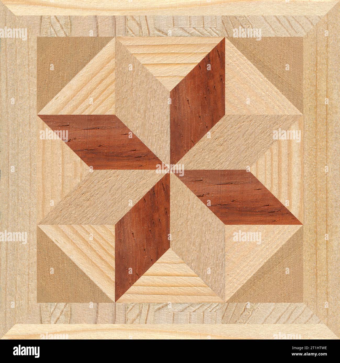 Wooden marquetry, patterns created from the combination of different ...