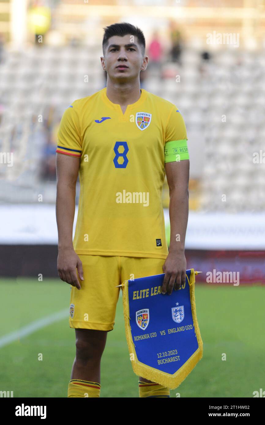 Alexandru Musi captain of Romania U20 Football Team during game Romania ...