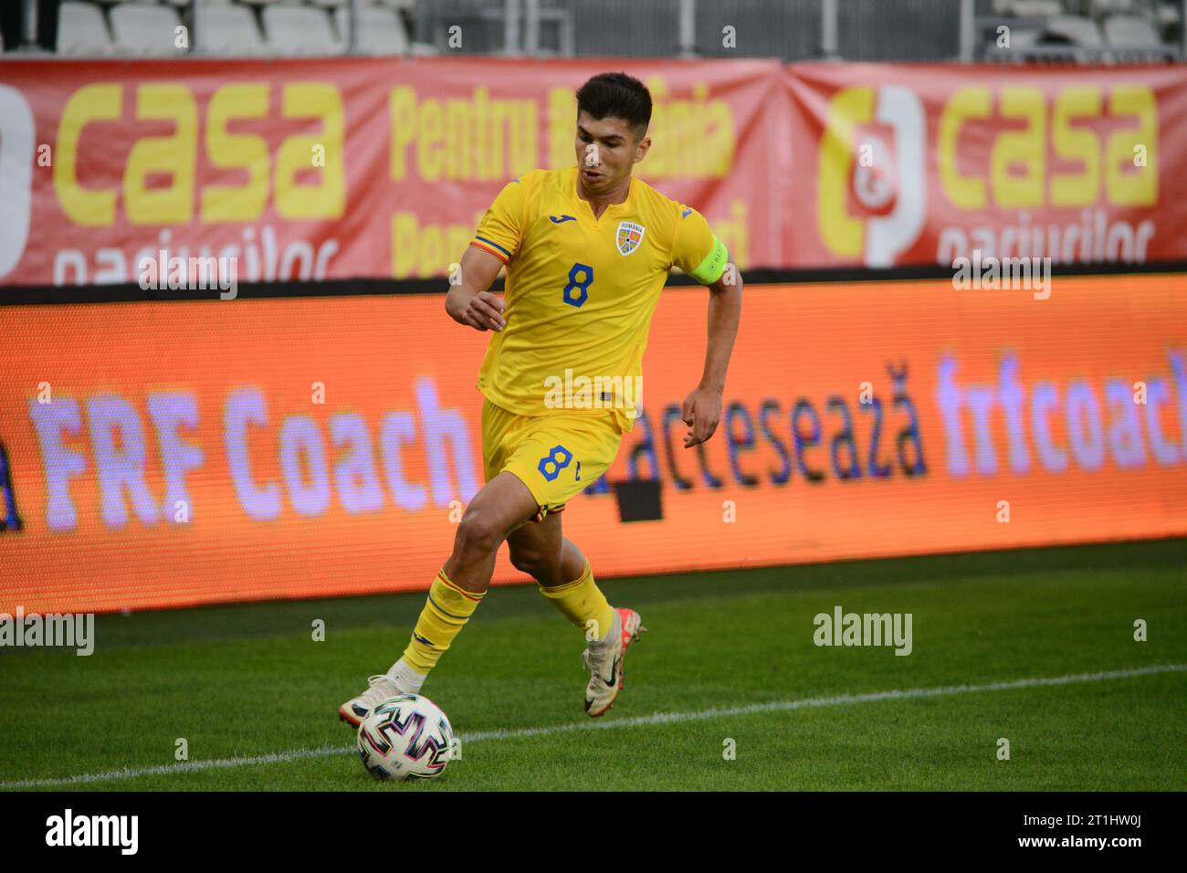 Alexandru Musi captain of Romania U20 Football Team during game Romania ...