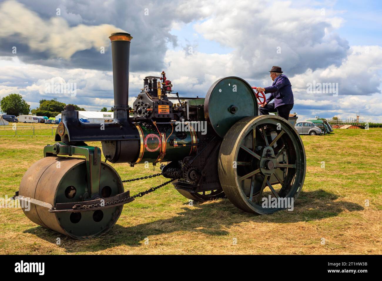 A restored 1925 Wallis & Steevens road roller called 'Old Ken' at the ...