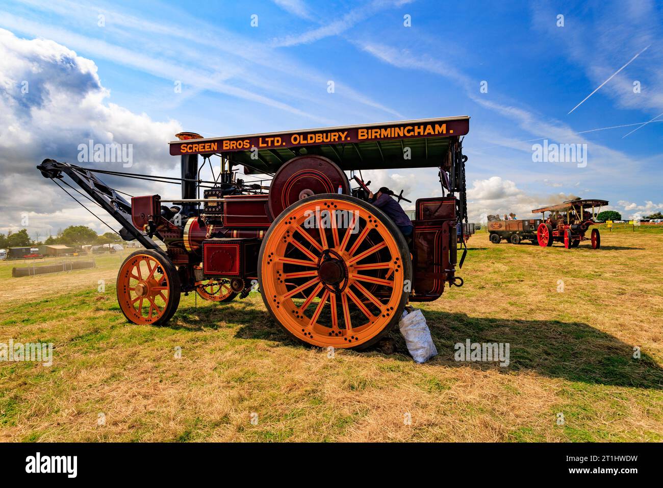A Screen Bros 1910 Burrell 3197 steam crane engine at the 2023 Low Ham ...