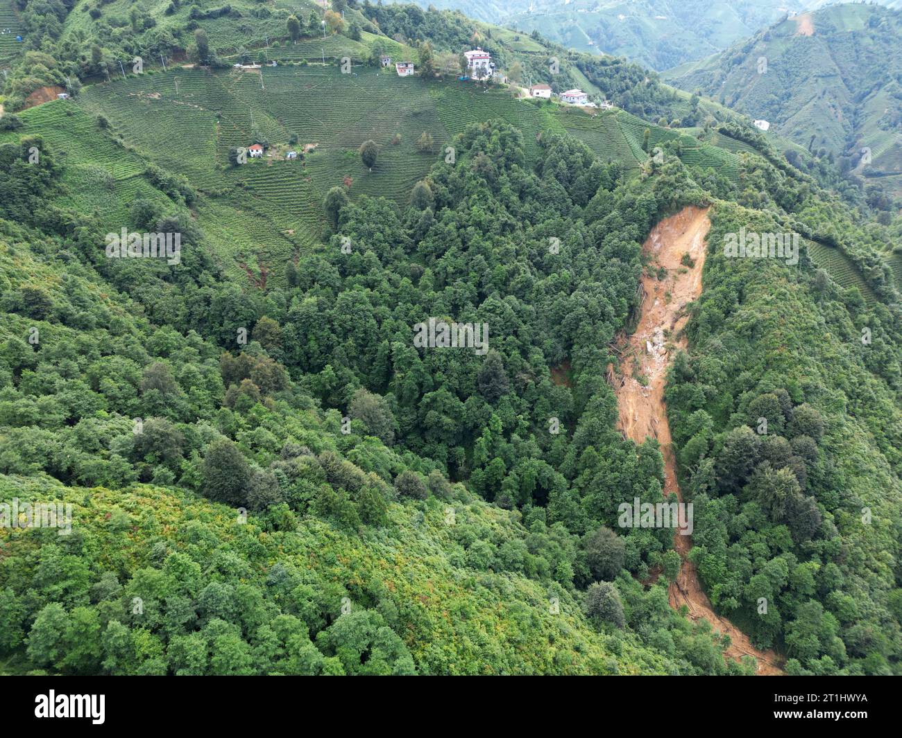 An aerial view of the villages of Rize, Turkey's most natural city ...