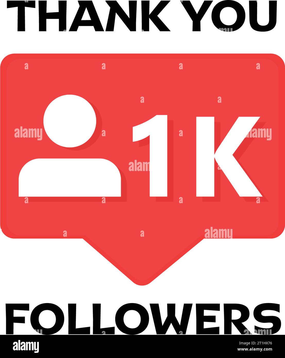Thank You 1K Followers Vector Stock Vector Image & Art - Alamy