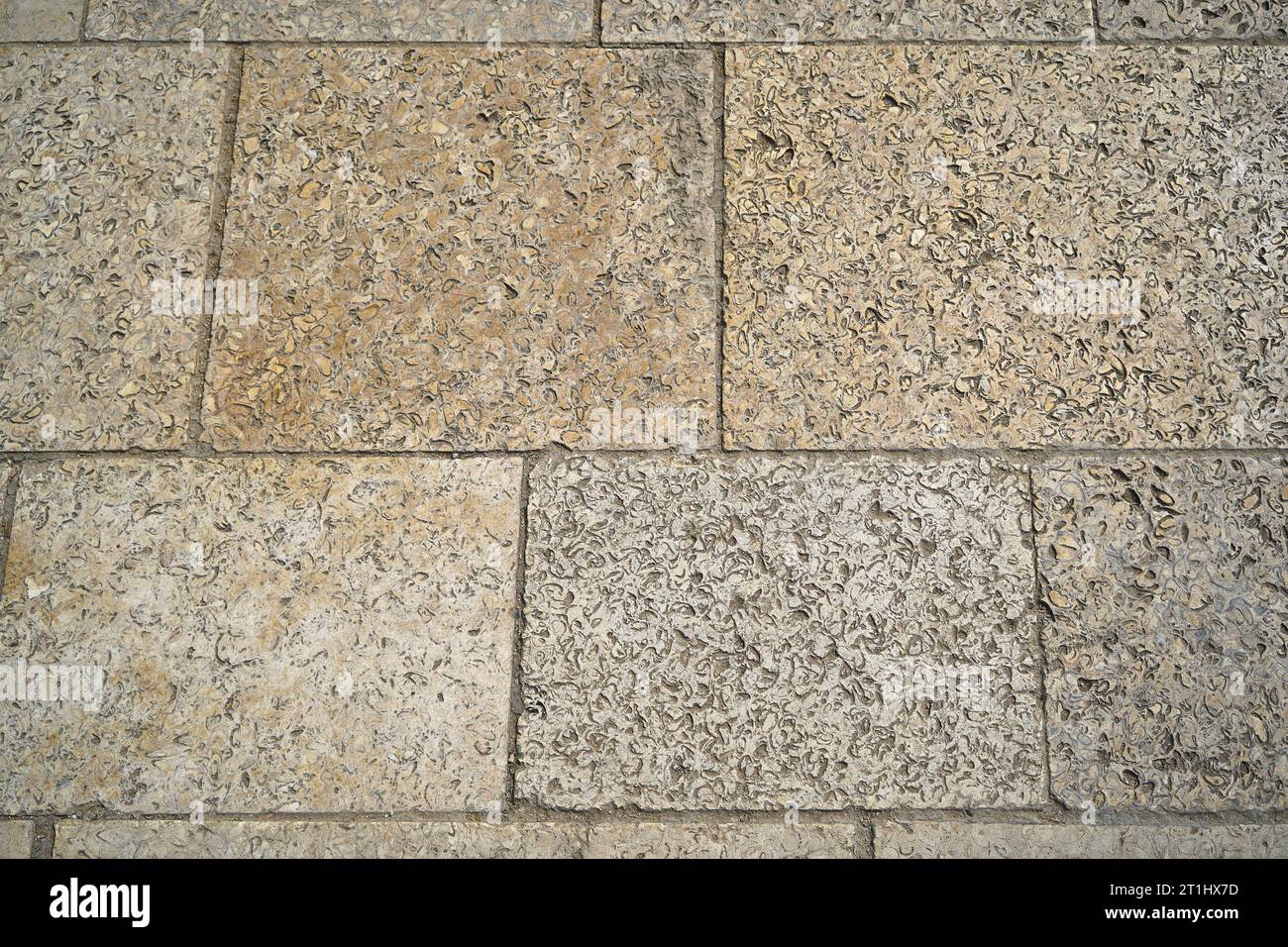 Gray and beige colored square paving stone, tiled stone. Seamless, tile ...