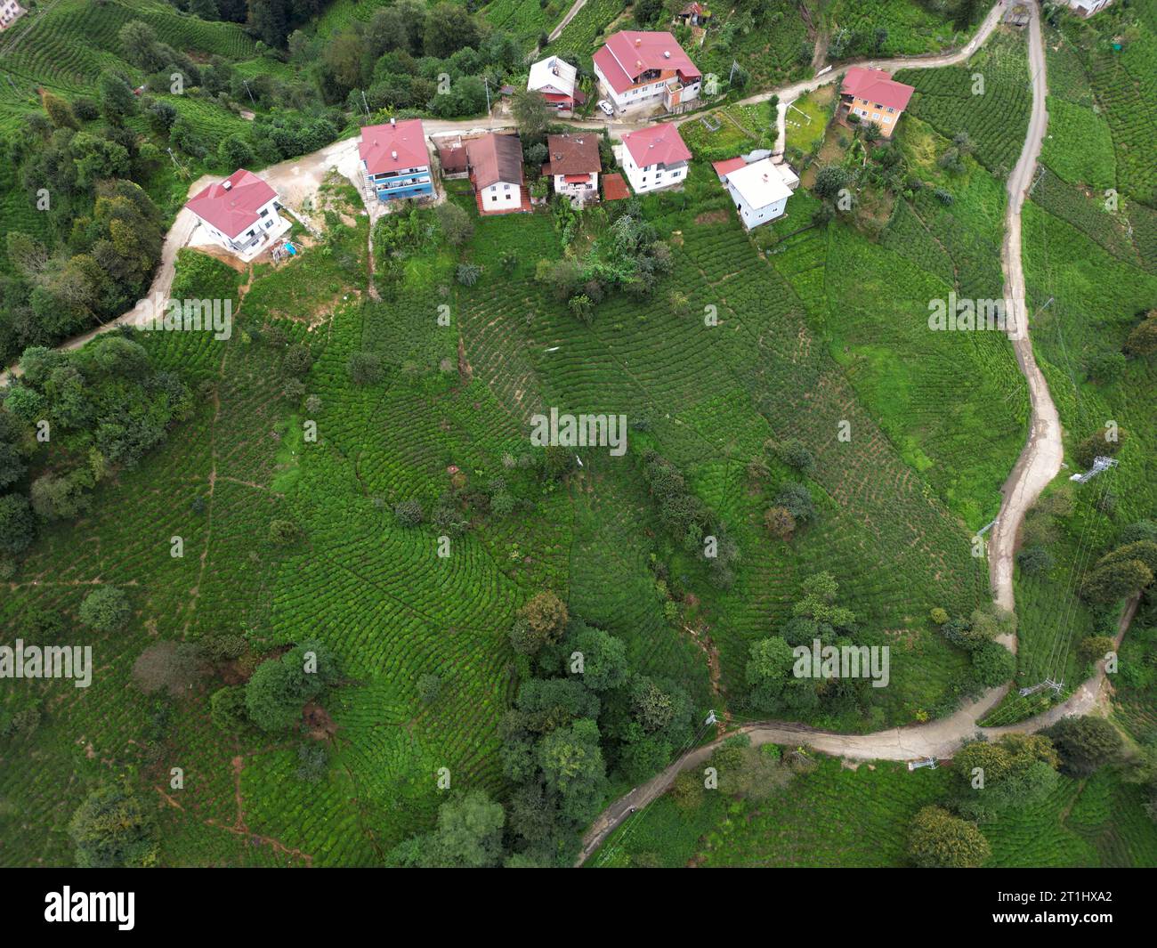 An aerial view of the villages of Rize, Turkey's most natural city ...