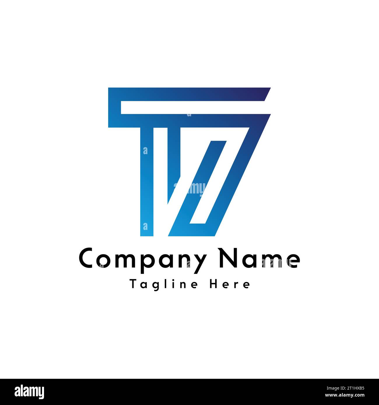 T7 letter logo hi-res stock photography and images - Alamy