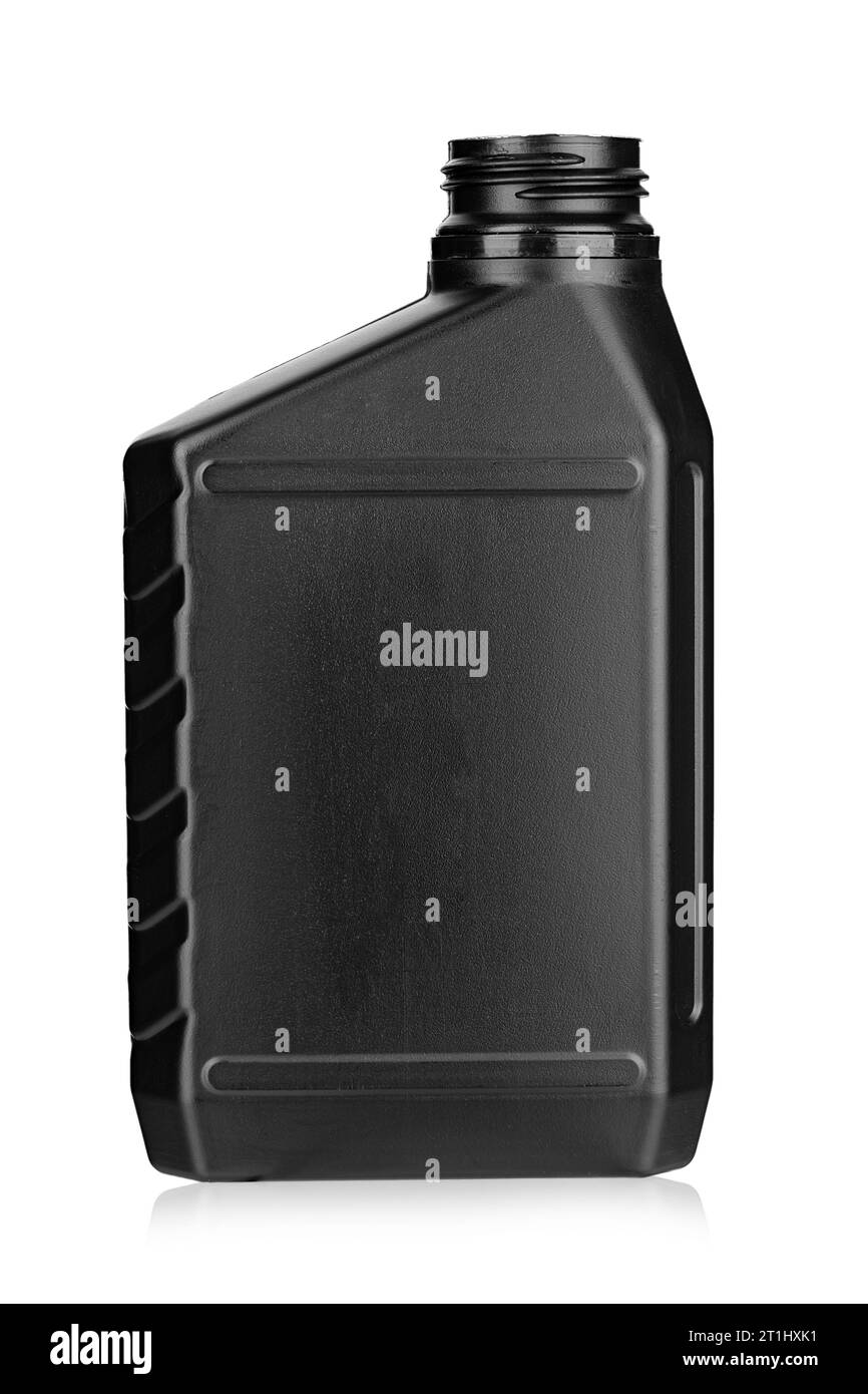 Plastic container for engine oil, isolated on white background. File ...