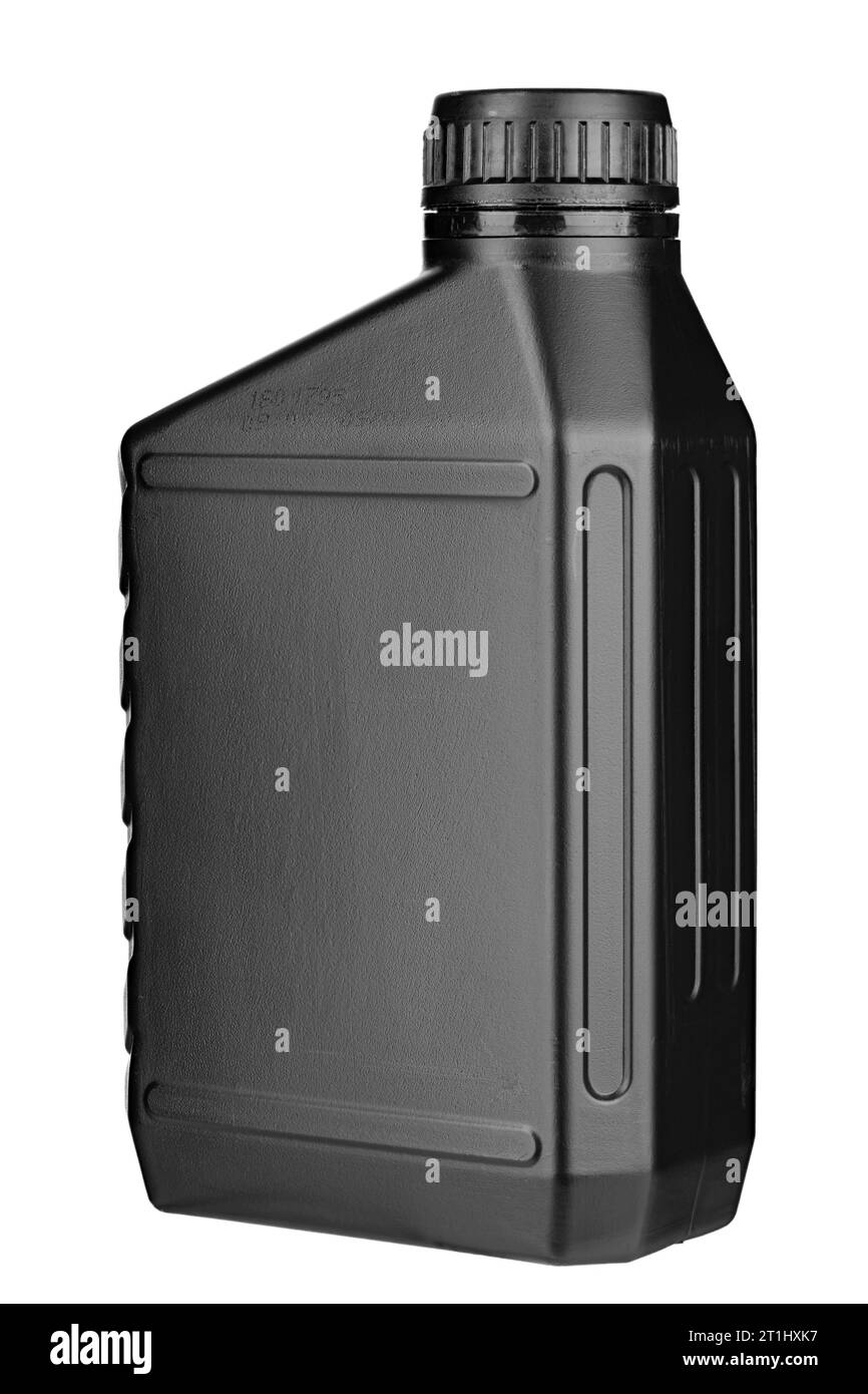 Plastic container for engine oil, isolated on white background. File ...