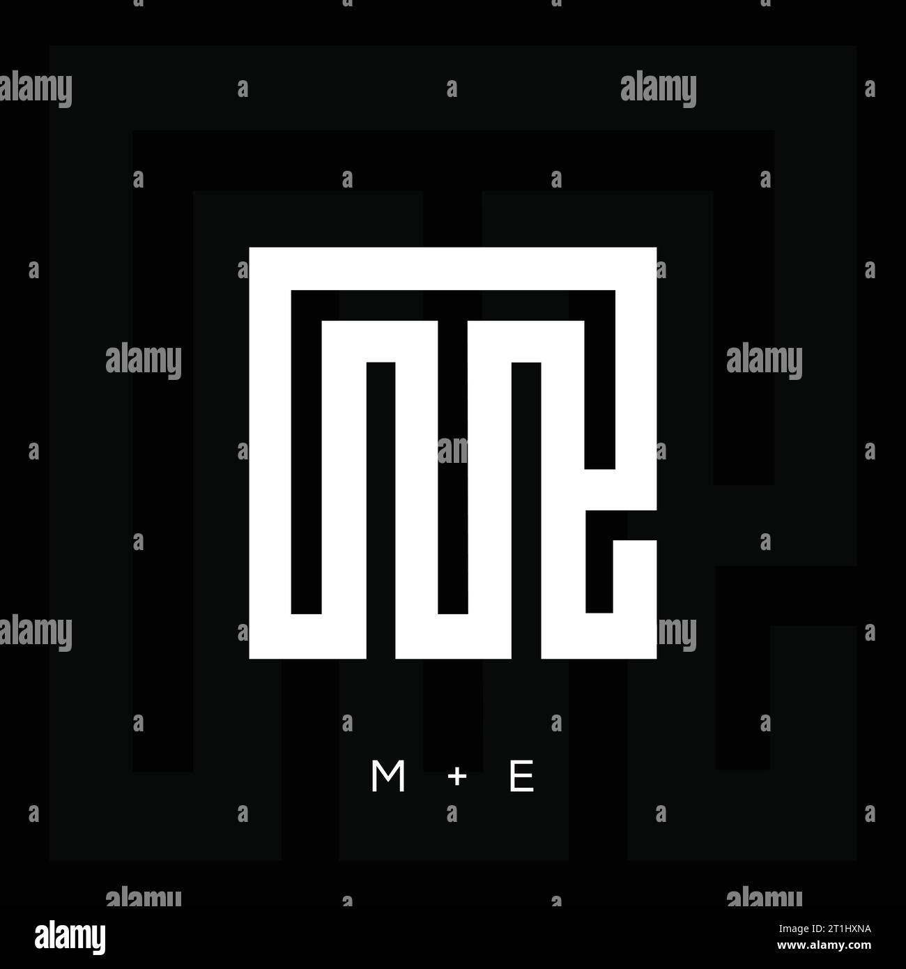 ME letter creative initial logo design Stock Vector Image & Art - Alamy