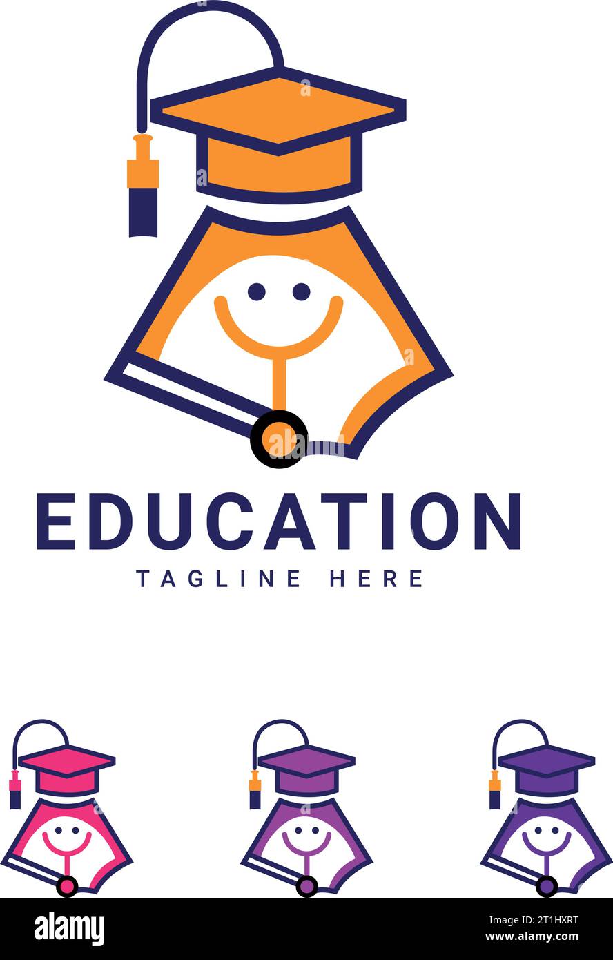 Education hat logo hi-res stock photography and images - Alamy