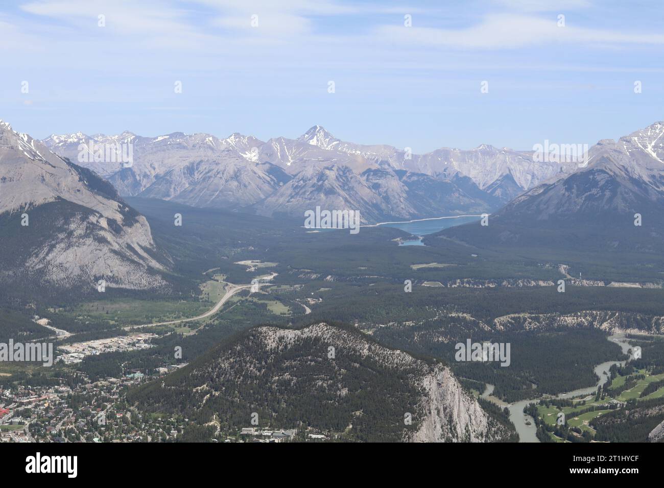 Beautiful town of Banff Nestled in Valley in Banff National Park ...