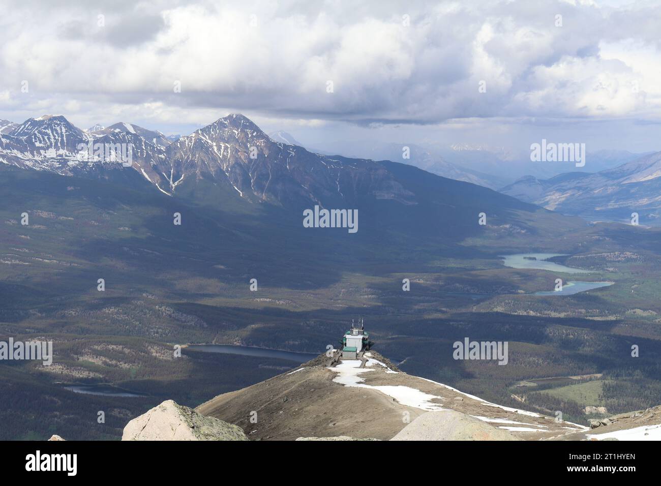 Overlooking the town of Jasper from the mountain top - Jasper National ...