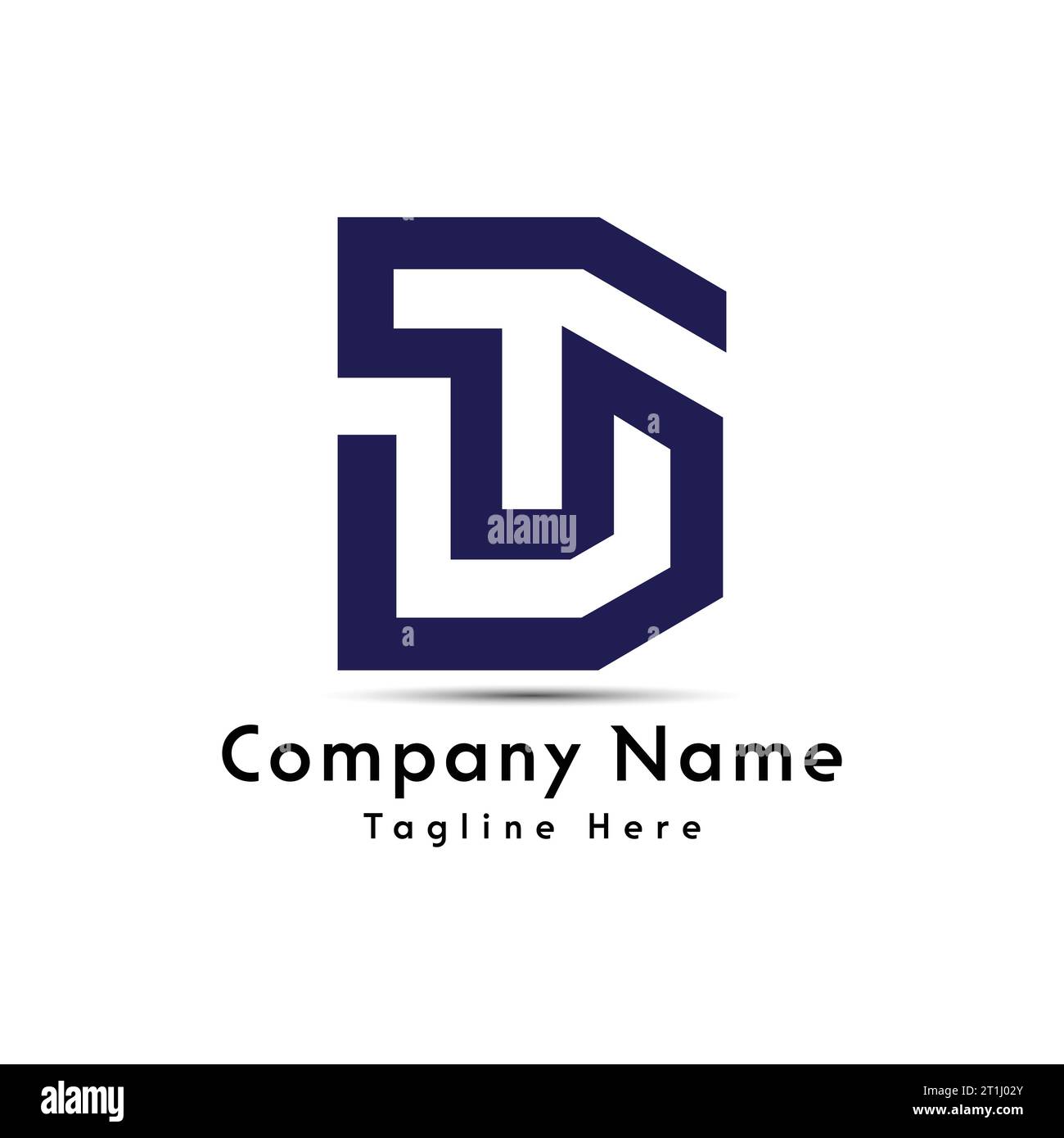 DT letter initial creative logo design Stock Vector Image & Art - Alamy