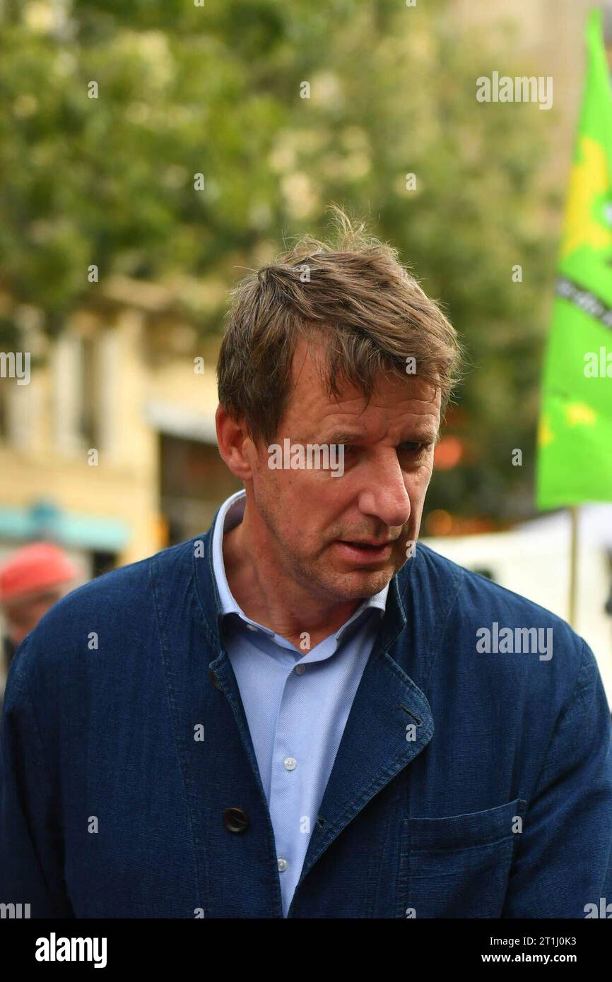 Paris, France. 14th Oct, 2023. Yannick Jadot, EELV senator during the ...